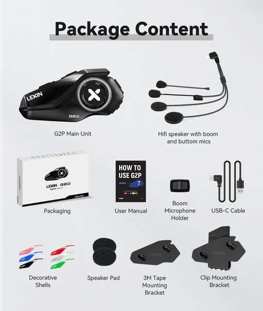Мотоциклетный шлем Bluetooth гарнитура Lexin G2